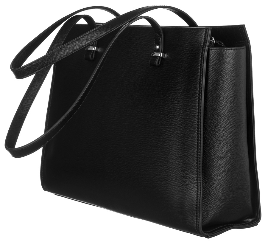 Duża Damska Torebka A4 Czarna Usztywniana - David Jones czarny ...