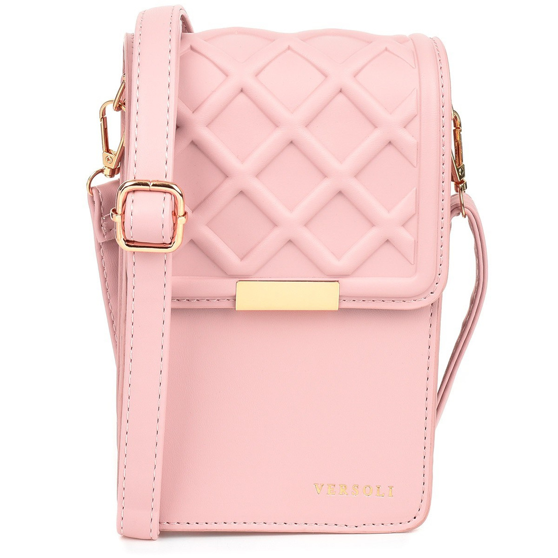 Różowa Mała torebka damska na telefon mini listonoszka raportówka na ...